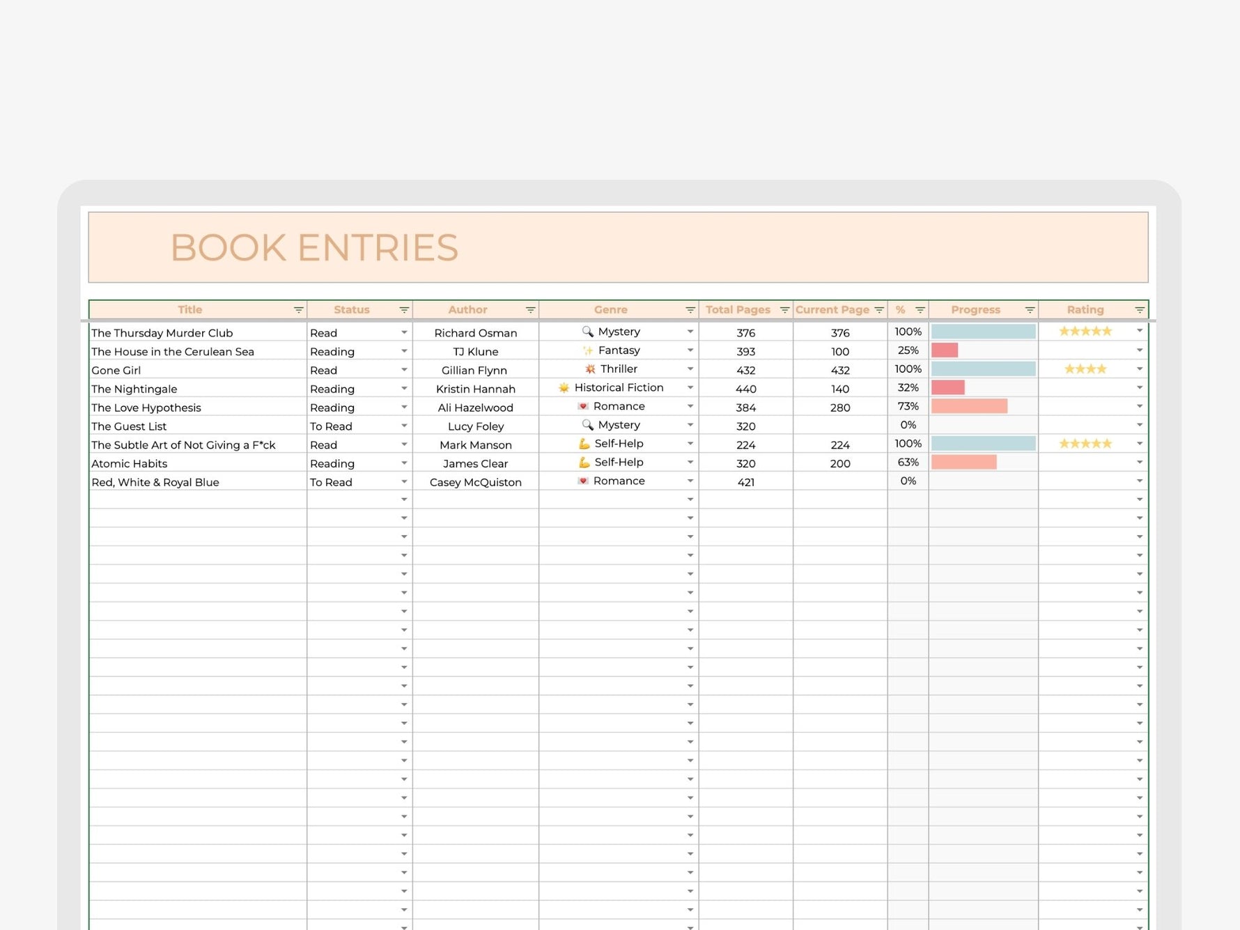 Book Tracker – youplanners