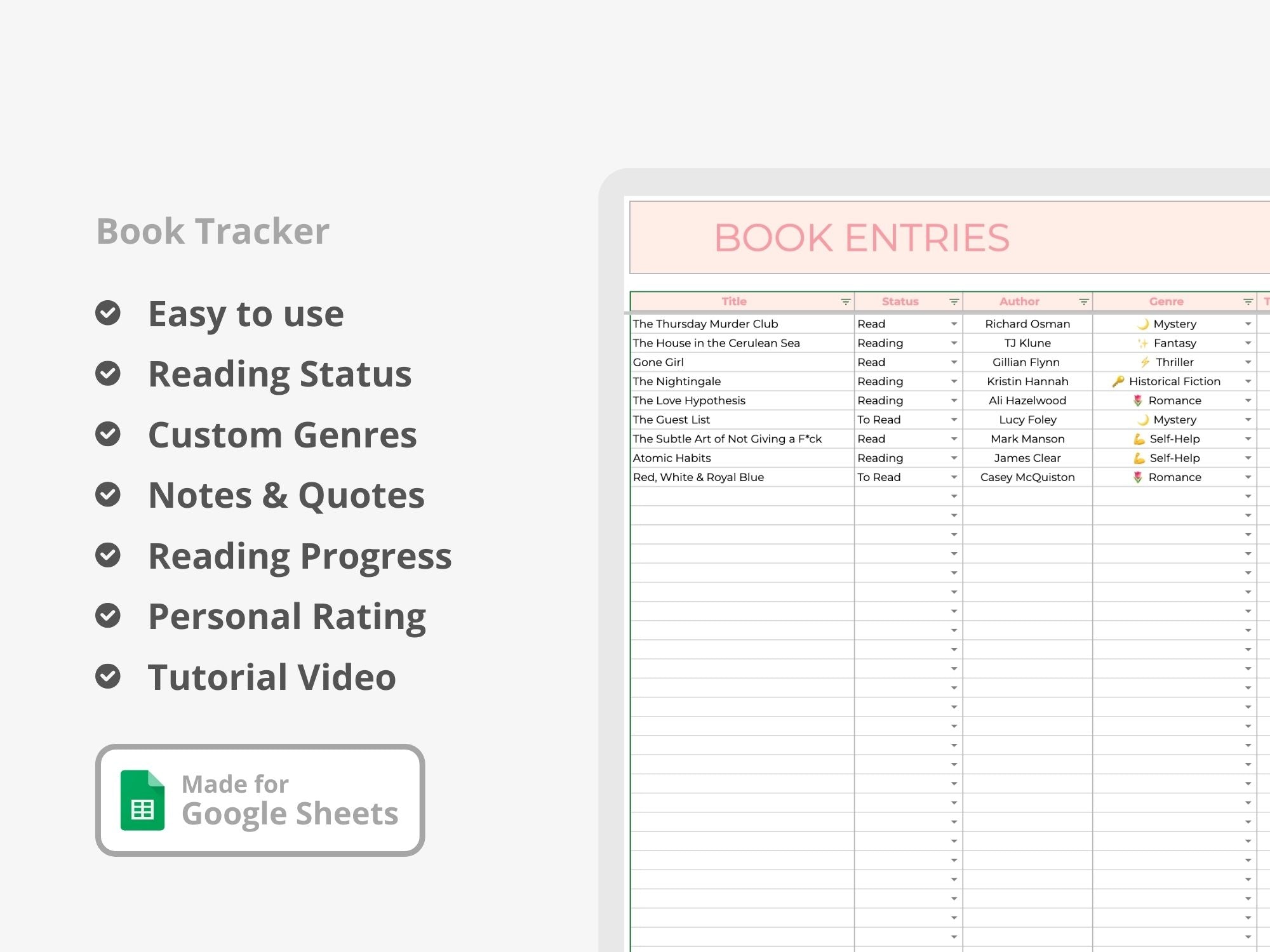 Book Tracker – youplanners