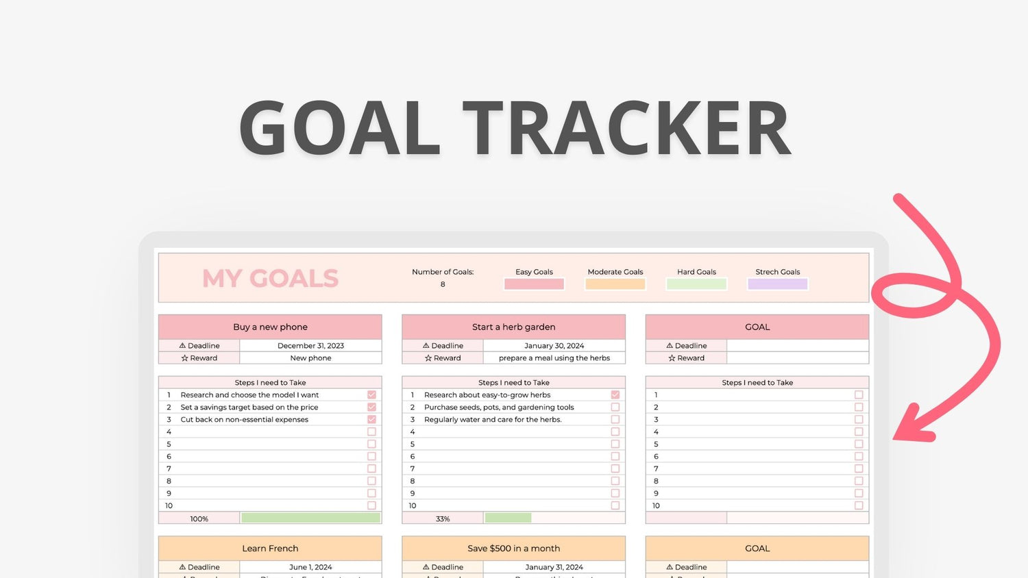 Goal Tracker – youplanners