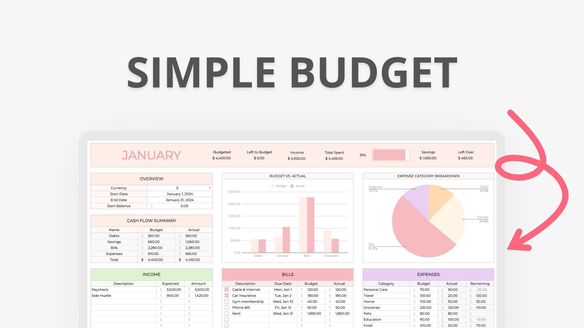 Simple Budget – youplanners